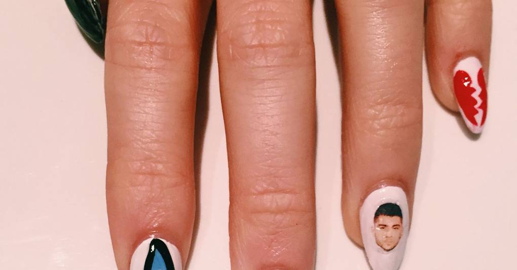 Nail Art Pictures Of The Biggest Stories Of 2015 - Drake Nails | Glamour UK