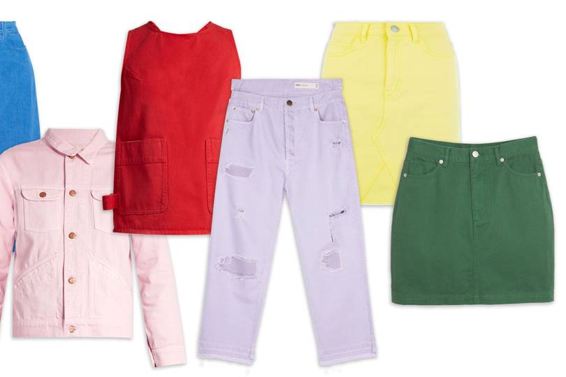 Coloured denim: Bright jeans, skirts, dresses & shorts | Glamour UK