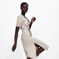 Zara Brown Ruffle Dress: The 80s-Inspired Dress Influencers Are ...