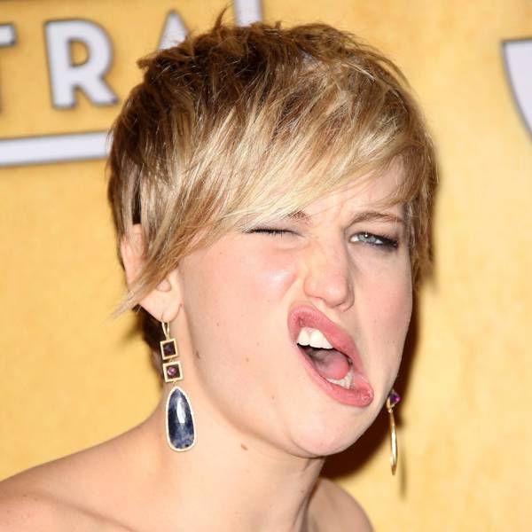 Celebrities pulling funny faces | Glamour UK