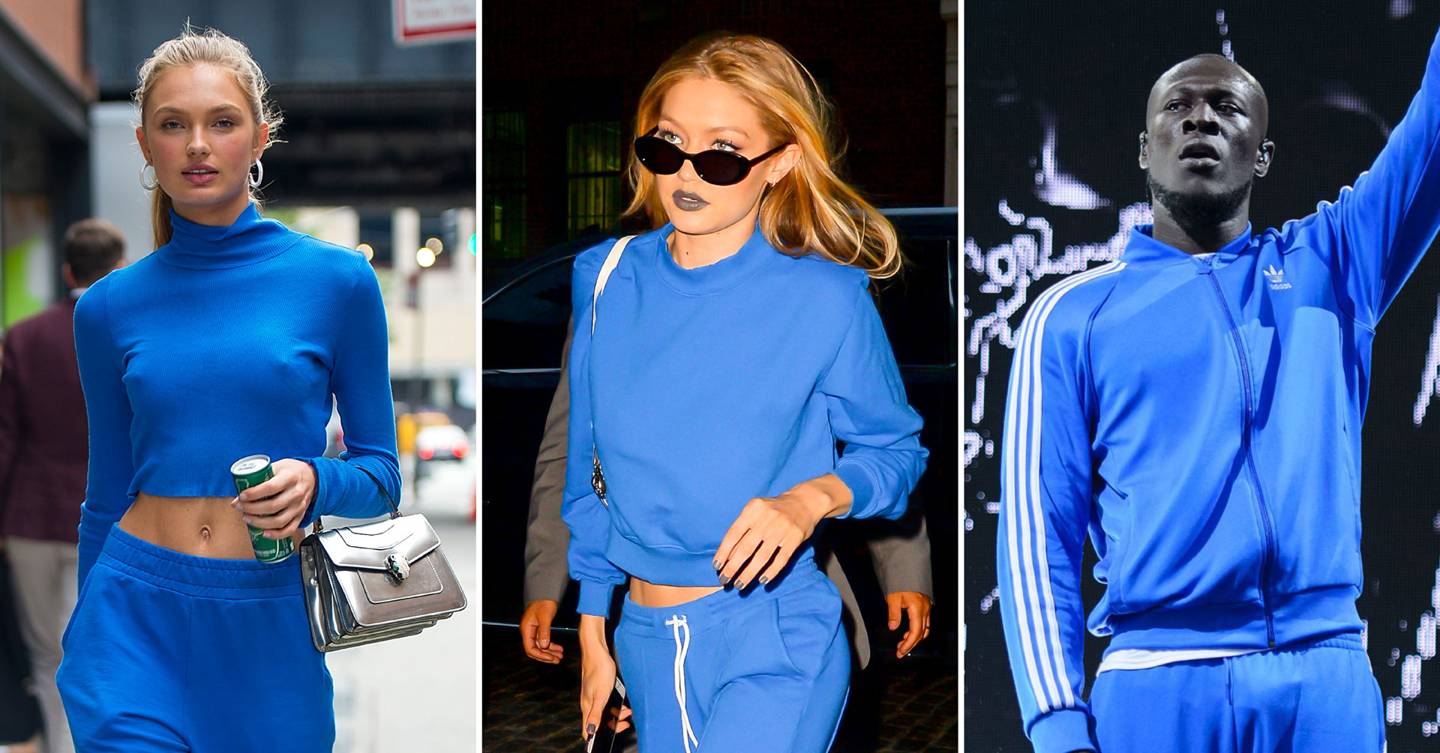 Blue tracksuits: Celebrities wearing the unlikely trend | Glamour UK