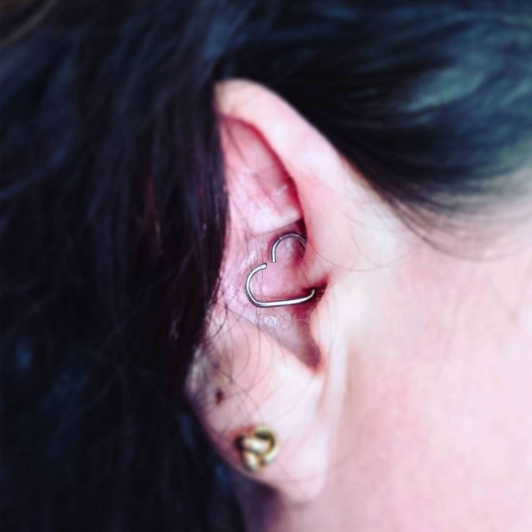 Ear piercing ideas; unusual piercings - pictures, Instagram | Glamour UK